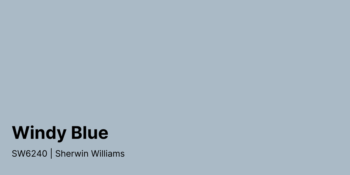 Sherwin Williams Windy Blue SW6240 Paint Color | PaintPlan